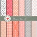 Digital Paper Peach and Grey Digital Paper Pack Scrapbooking | Etsy