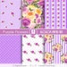 Digital Paper Purple Flowers Digital Paper Pack Scrapbooking - Etsy