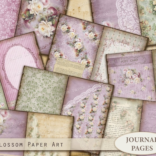 Printable Journal Sheets Vintage Junk Journal Pages Digital - Etsy