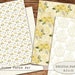 Floral Digital Paper, Yellow Scrapbook Paper, Floral Collage Sheet ...