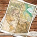 Vintage Maps, Printable Junk Journal Collage Sheet, Journaling Cards ...