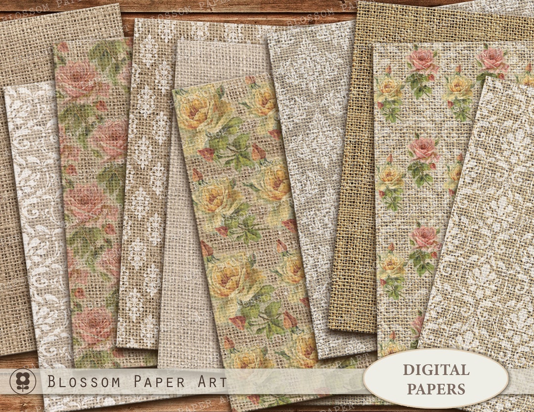 Burlap Digital Paper Burlap Textures Burlap Printable Images, Scrapbook ...