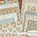 Teal Floral Digital Paper, Floral Digital Paper Pack, Vintage Scrapbook ...