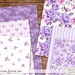 Purple Digital Paper, Floral Scrapbook Paper Pack, Rose Digital ...