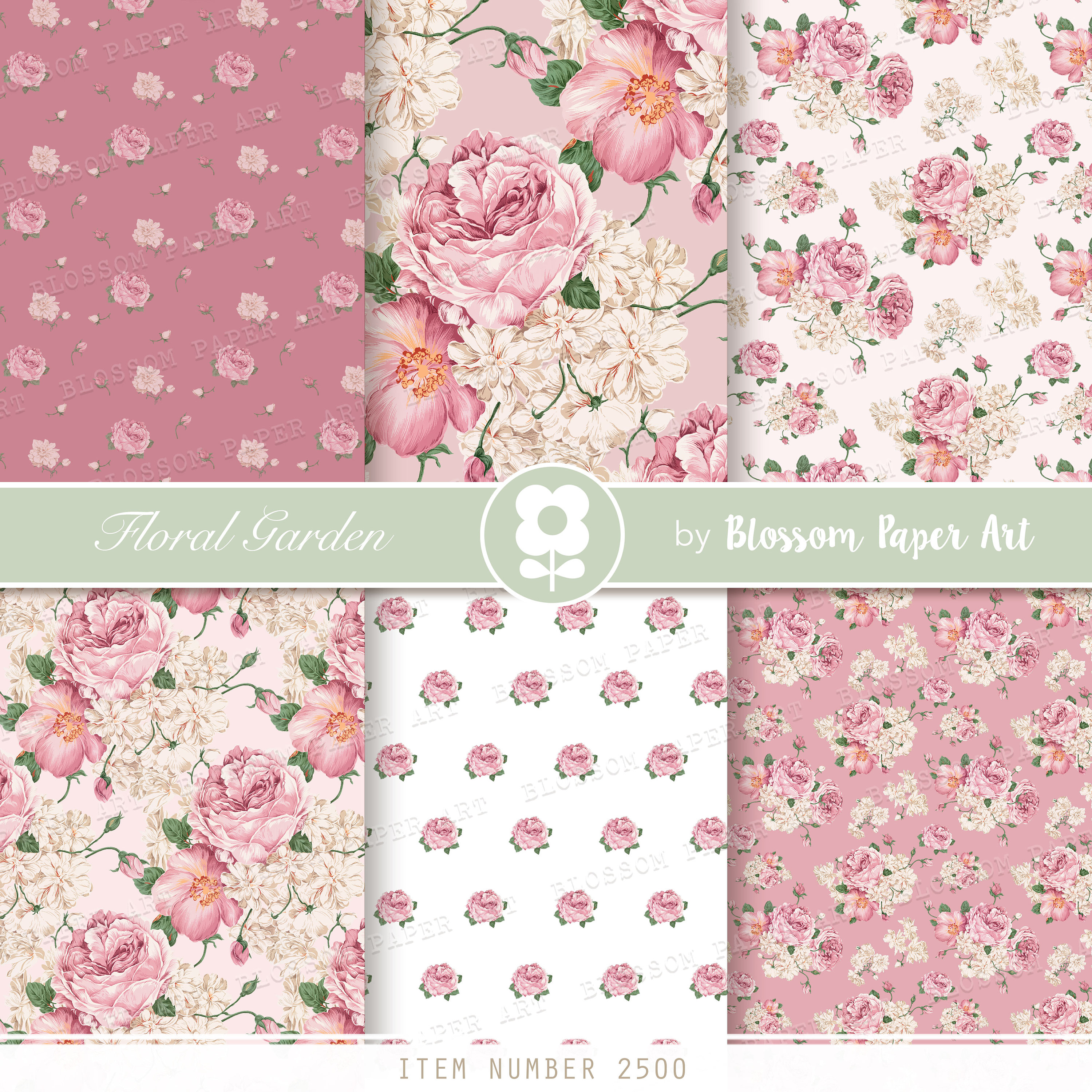 Victorian Digital Paper Floral Digital Paper Pack Rose | Etsy Canada