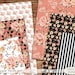 Black Floral Digital Paper Pack: Coral Rose Scrapbook (digital Download ...