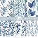 Leaves Digital Paper, Blue Leaves Scrapbook, Nature Scrapbooking Paper ...