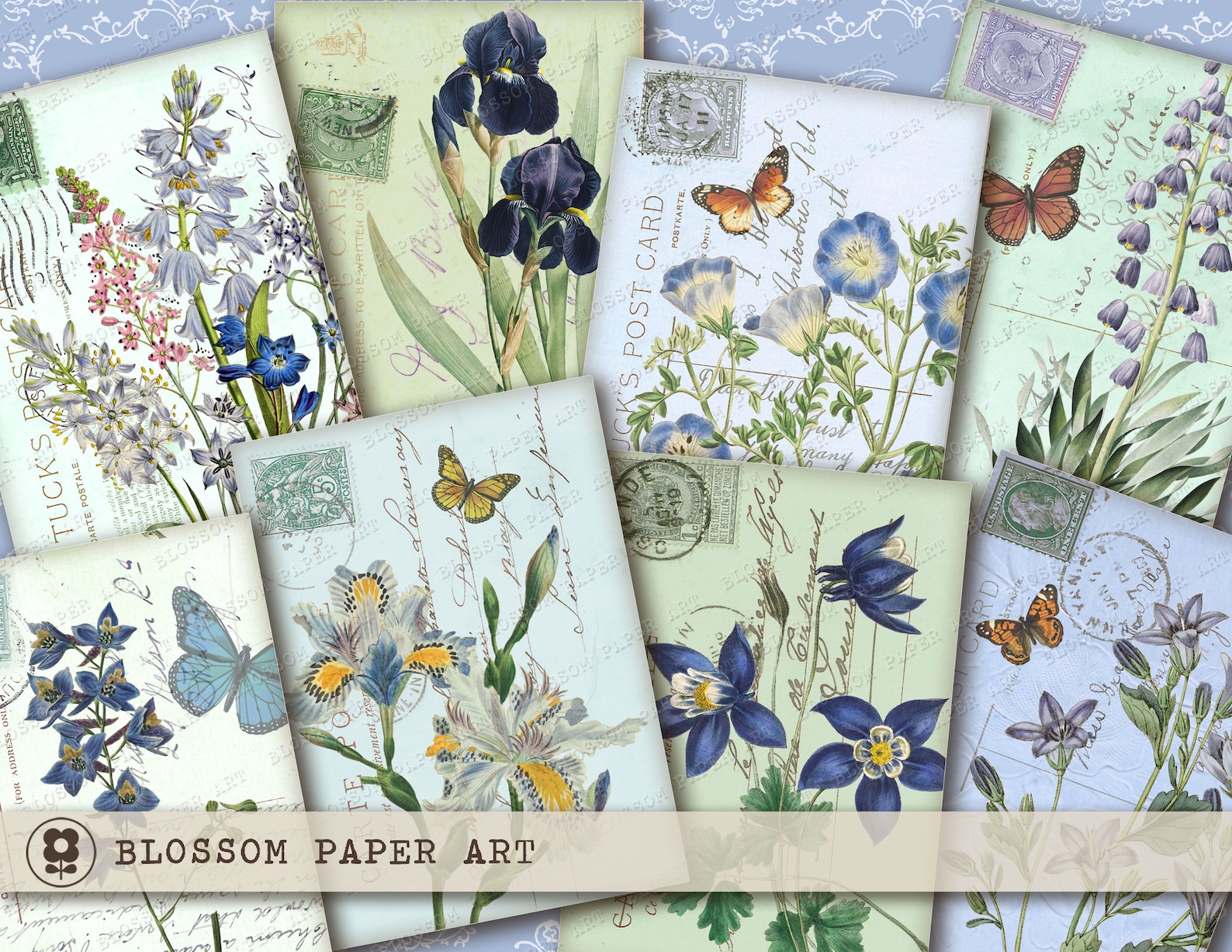 Junk Journal Cards Vintage Cards Printable Sheet Journaling | Etsy