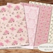 Pink Digital Paper Roses Scrapbook Paper Floral Collage - Etsy