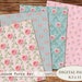 Floral Scrapbook Paper, 8.5x11 Sheet, Rose Digital Paper, Junk Journal ...