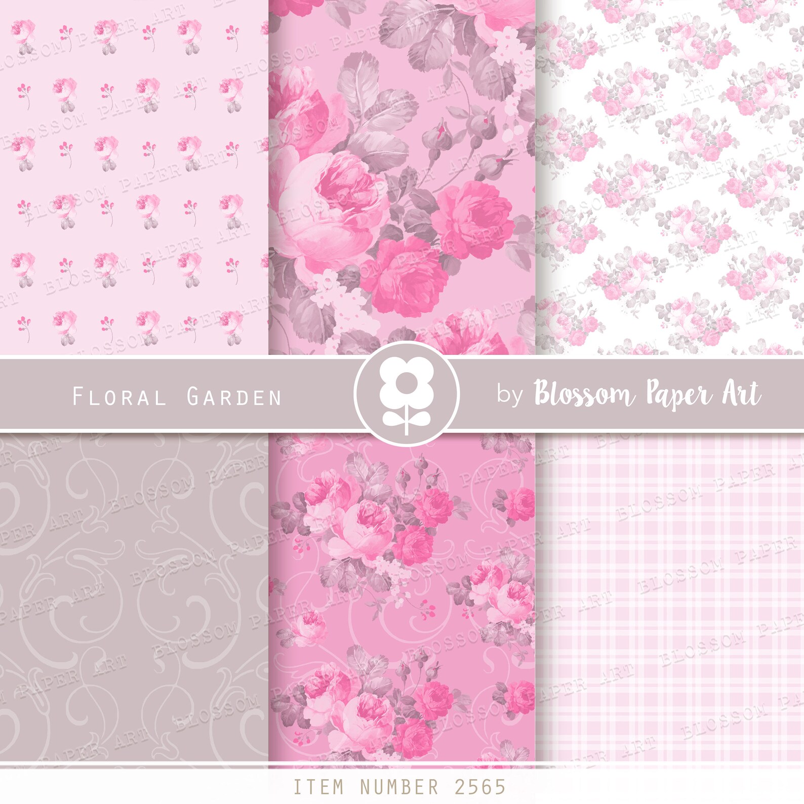 Pink Scrapbook Paper Baby Girl Digital Papers Shabby Chic | Etsy