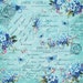 Blue Collage Sheet Vintage Flowers Scrapbooking Printables | Etsy