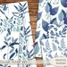 Leaves Digital Paper, Blue Leaves Scrapbook, Nature Scrapbooking Paper ...