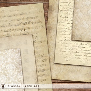 Old Paper Texture, Vintage Digital Paper for Junk Journal Background ...