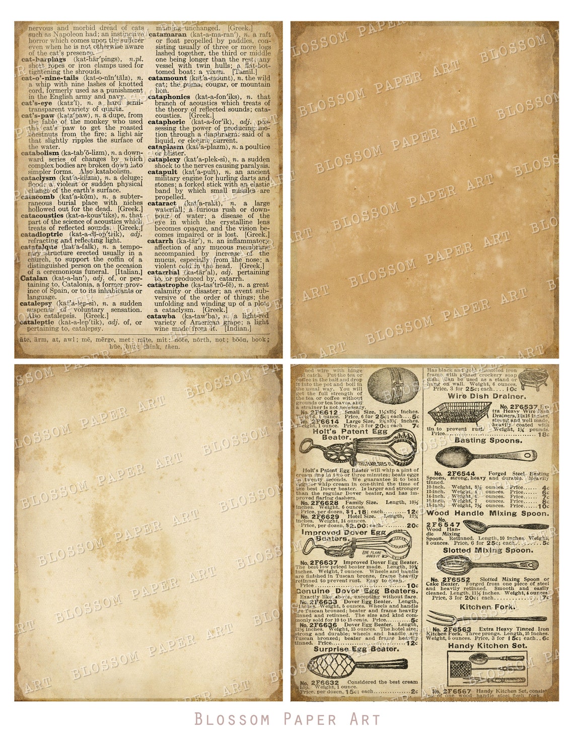 Old Paper Texture Digital Collage Sheet Junk Journal | Etsy