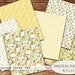 Yellow Digital Paper, Floral Scrapbook Paper, 8,5x11 Papers, Collage ...