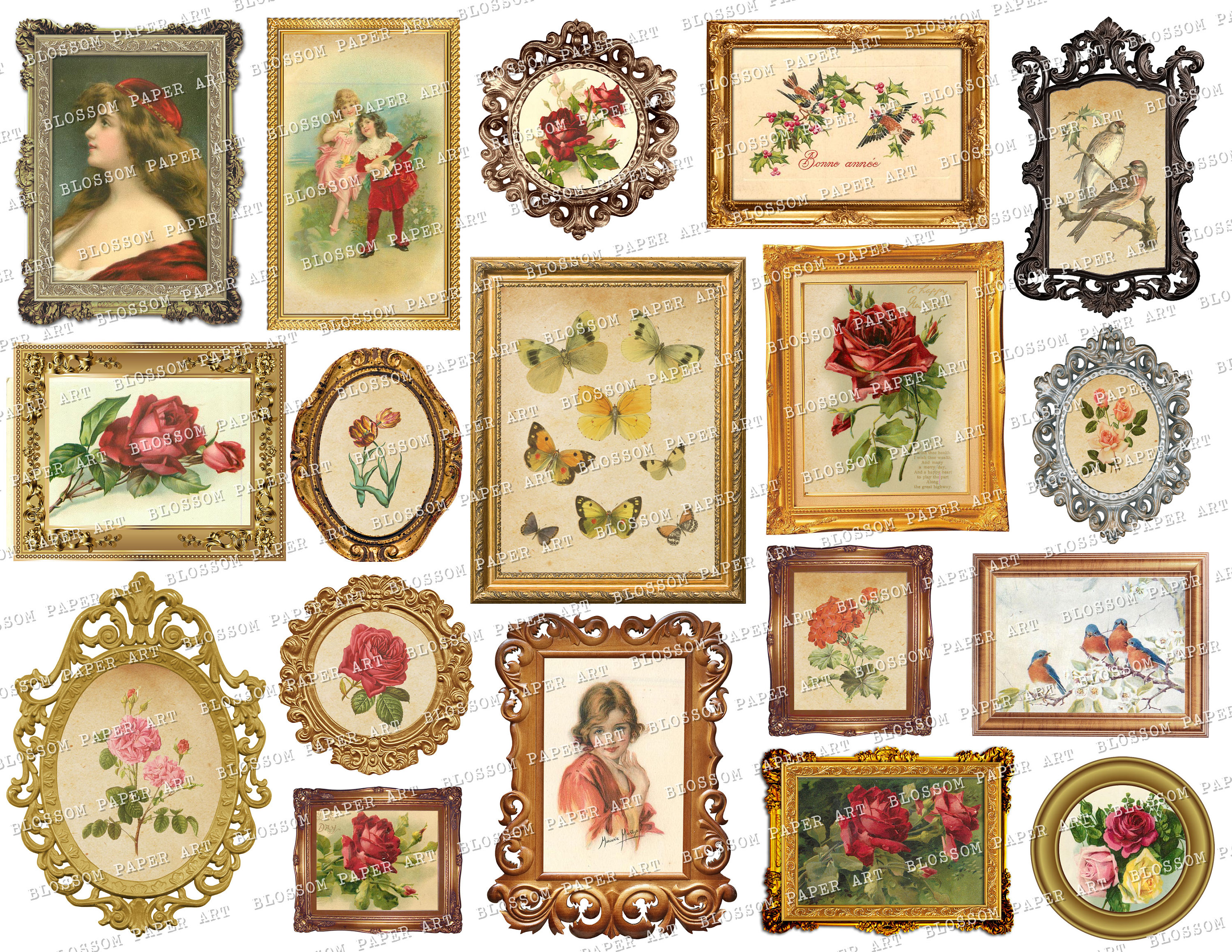 Vintage JUNK JOURNAL Ephemera Vintage Embellishment Digital - Etsy