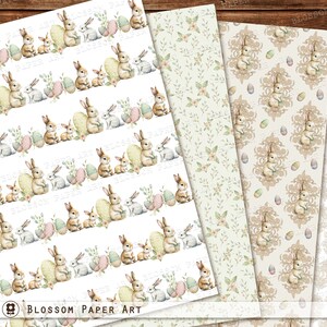Easter Digital Paper, Bunny Easter Papers, Easter Printable, Easter ...