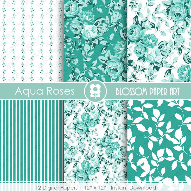 Papel Floreado Papel para Imprimir Papeles Decorativos - Etsy España