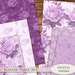 Purple Digital Paper Shabby Chic Scrapbook Paper Pack, Roses ...