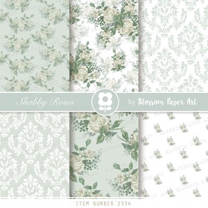 Wedding Floral Digital Paper, Floral Vintage Digital Paper Pack ...