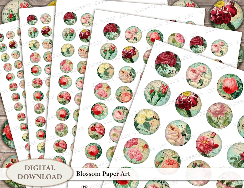 Circles 1.5 Inch 1 Inch 20mm 15mm 12mm Printable Circles - Etsy