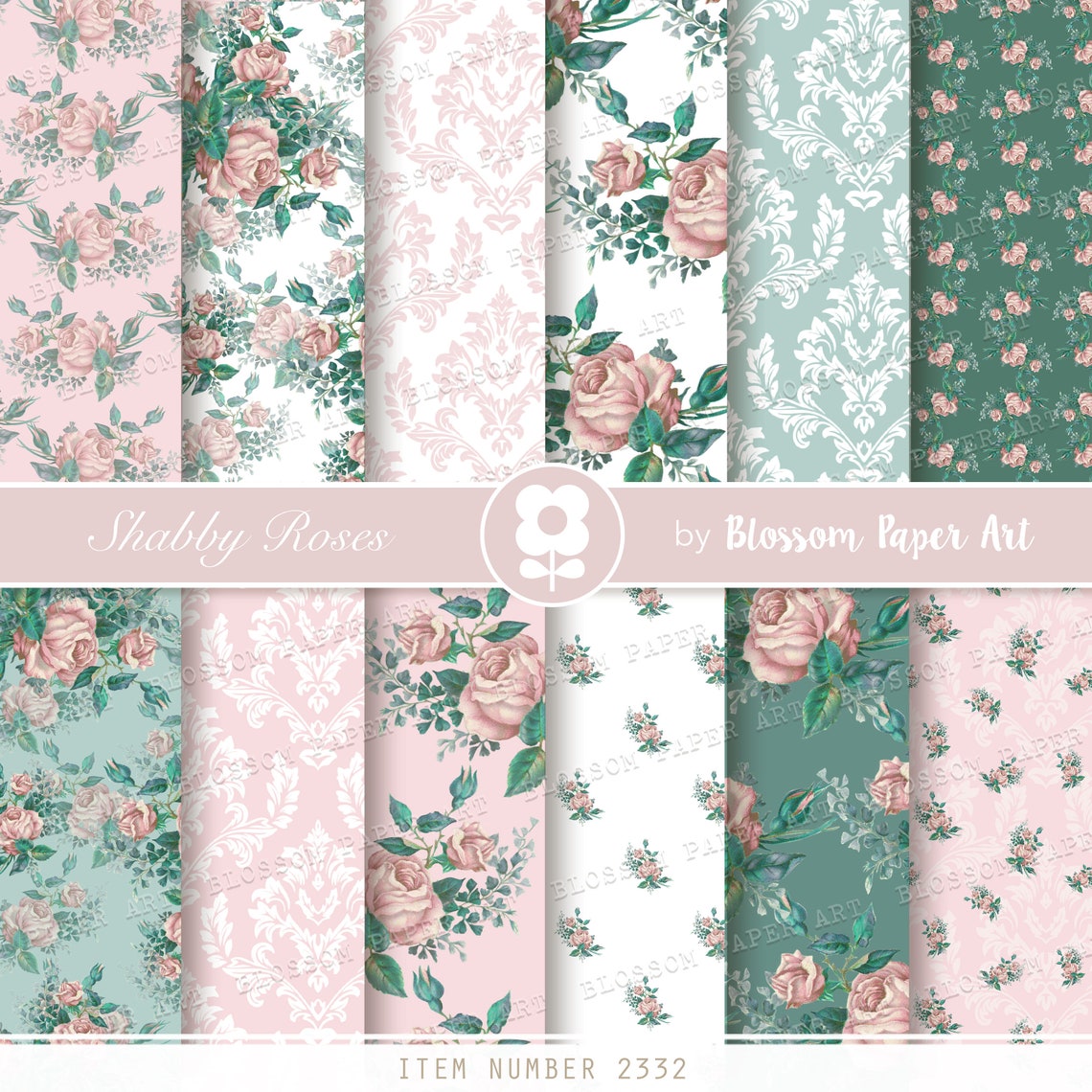 Victorian Roses Digital Paper Printable Floral Digital Paper | Etsy