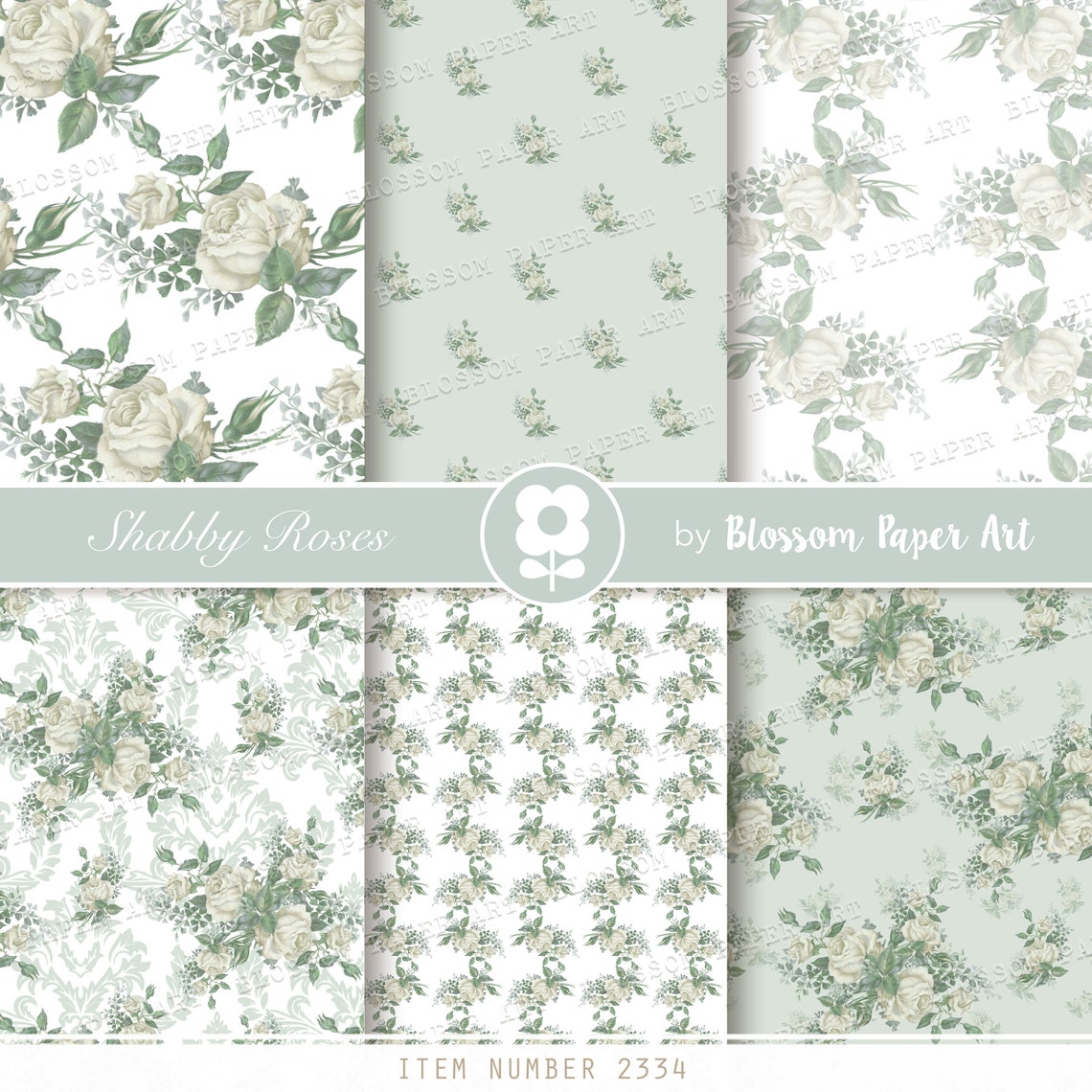 Wedding Floral Digital Paper Floral Vintage Digital Paper - Etsy