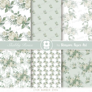 Wedding Floral Digital Paper, Floral Vintage Digital Paper Pack ...