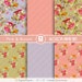 Floral Digital Paper Pink Floral Digital Paper Pack Pink - Etsy