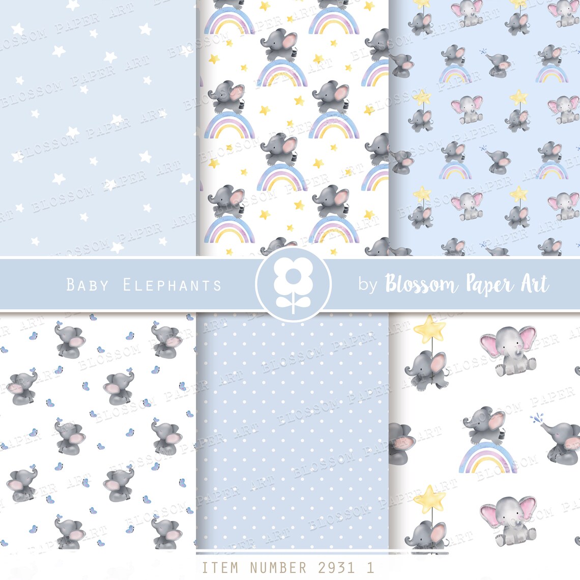 Baby Digital Paper Cute Baby Scrapbook Paper Light Blue - Etsy