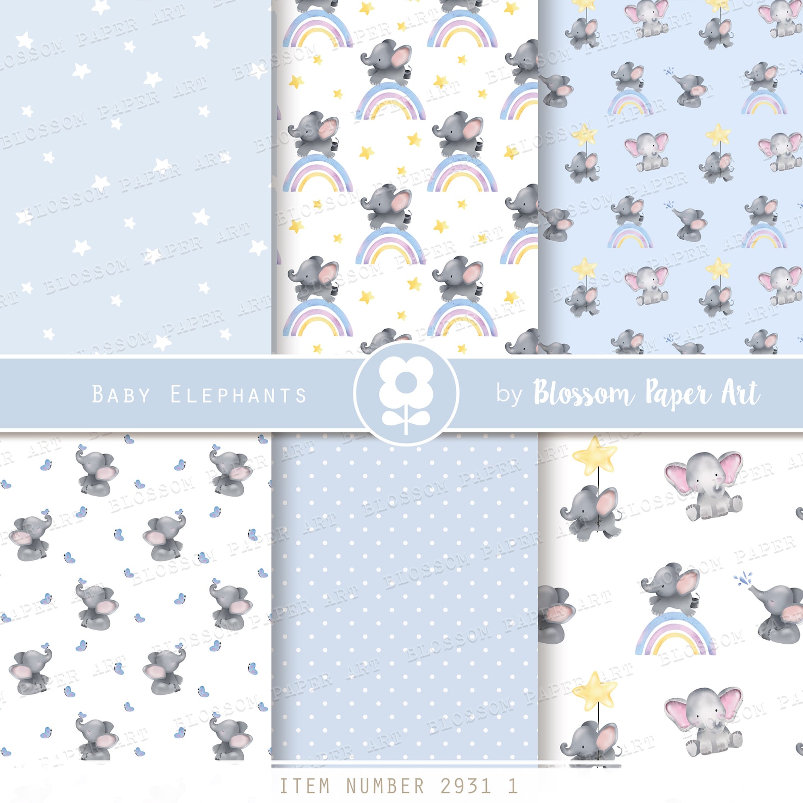 Baby Digital Paper Cute Baby Scrapbook Paper Light Blue - Etsy