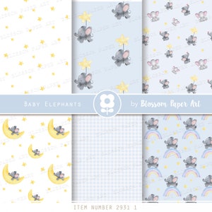 Baby Digital Paper, Cute Scrapbook Paper, Baby Boy Digital Paper for ...