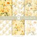 YELLOW ROSES Digital Paper, Floral Digital Paper Pack, Victorian Roses ...