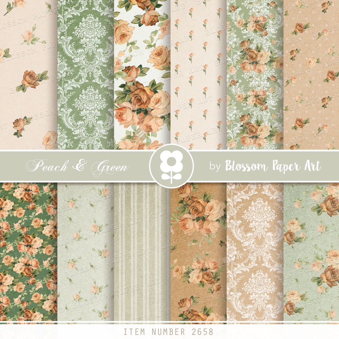 Vintage Rose Digital Paper Pack: Floral Scrapbooking (instant Download ...
