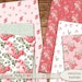 Scrapbook Paper Floral Digital Paper Pink Roses Coral - Etsy