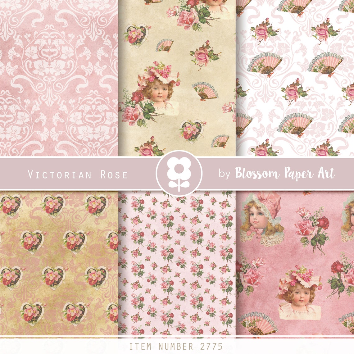 Victorian Digital Paper Vintage Scrapbook Digital Paper Pack | Etsy
