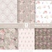 Digital Paper Roses, Pink and Brown Digital Paper, Floral Scrapbook ...