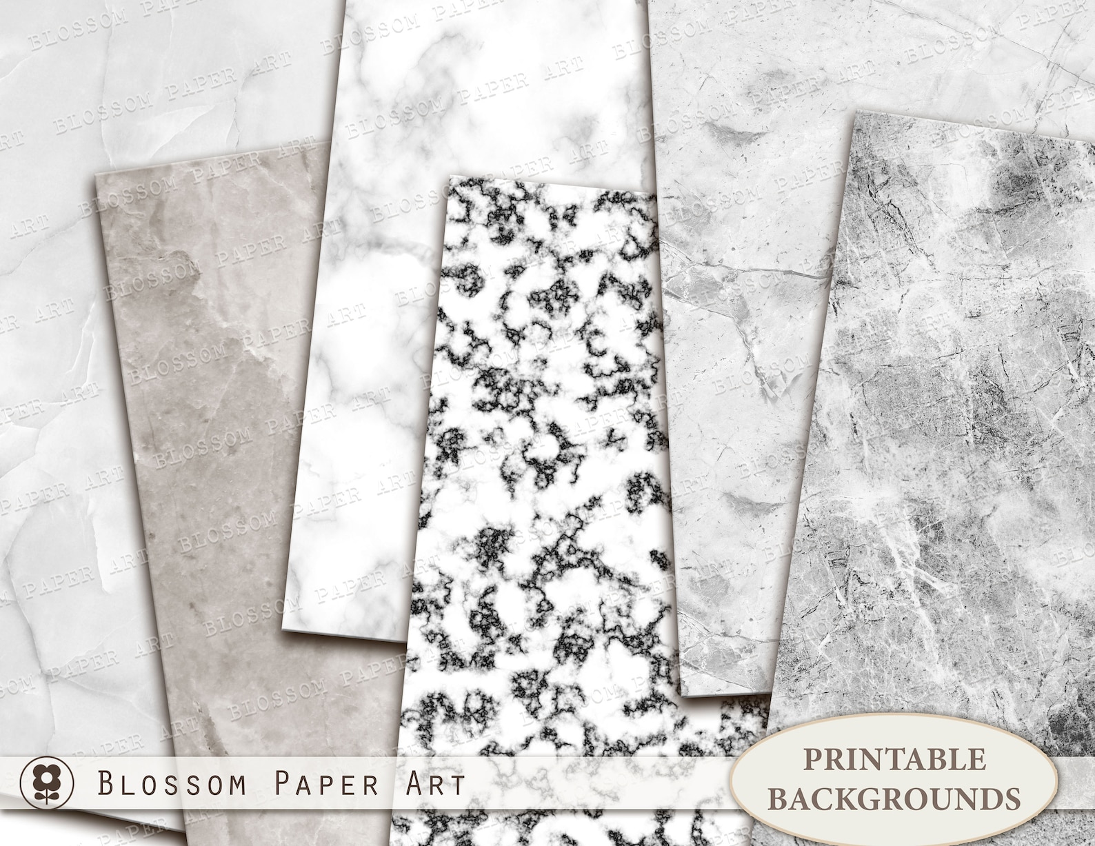 MARBLE Backgrounds, Printable Marble Textures, Background Printable ...