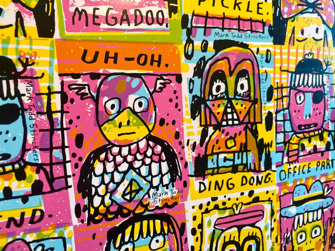 Hot Stuff: Screen Printed Uncut Sticker Production Sheet - Etsy