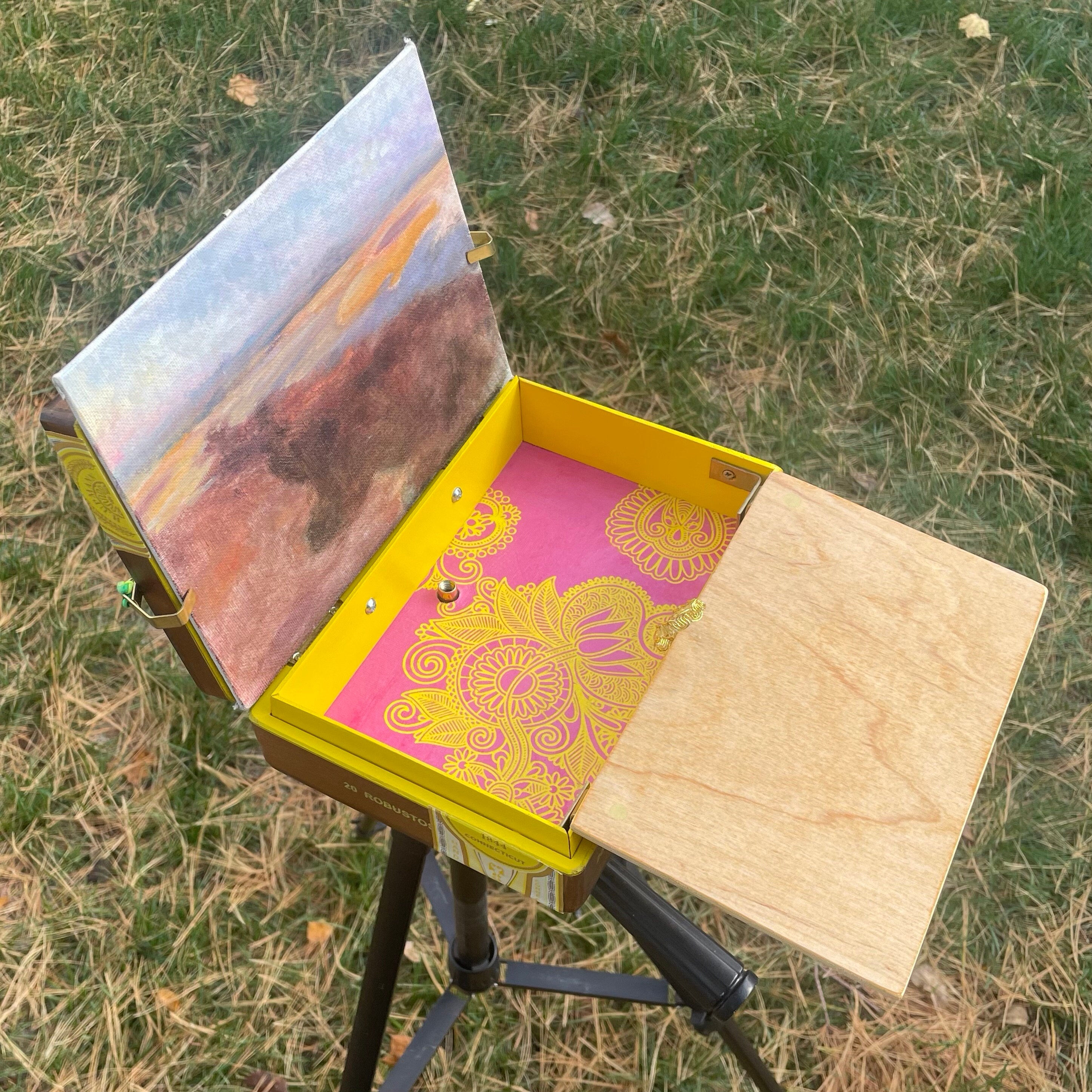 Pochade Box Field Box Easel Repurposed AJ Fernández H. - Etsy