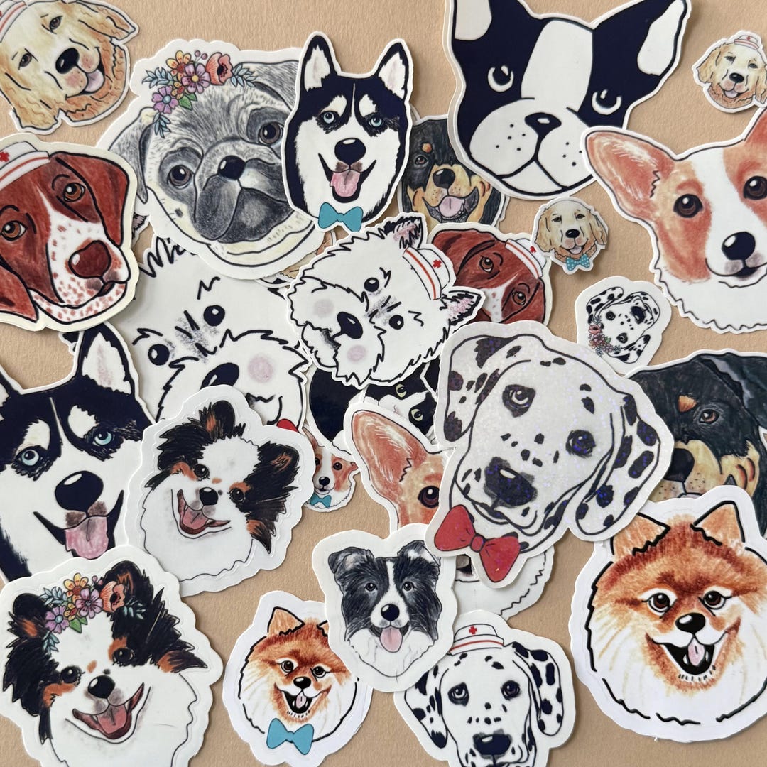 Pet Breed Sticker: Waterproof Vinyl Decal for Laptop, Water Bottle - Etsy