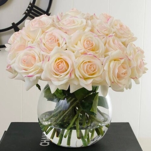 14 Large Rose Real Touch Flower Arrangement-large Dining - Etsy
