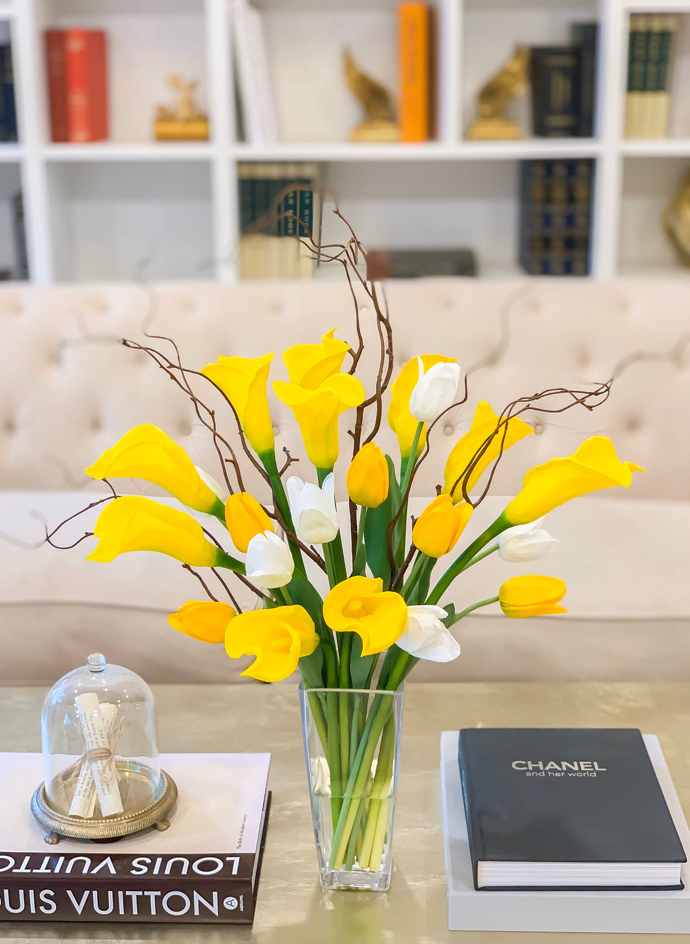 Floral Arrangement-real Touch Flower Arrangement | Etsy