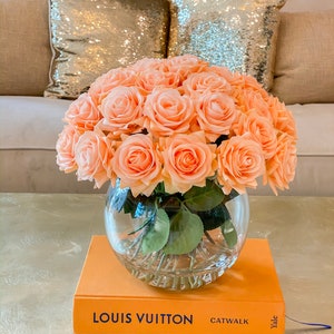 Real Touch Rose Centerpiece-rose Arrangement-large - Etsy