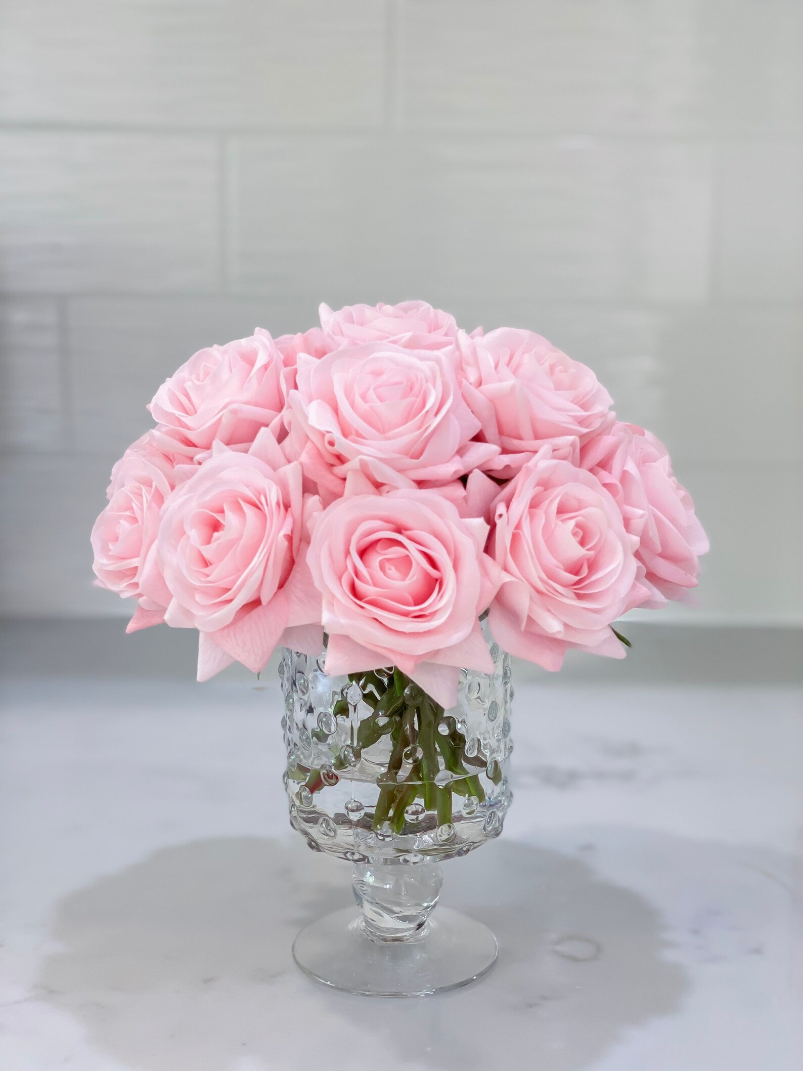 Pink Real Touch Rose Arrangement-pink | Etsy