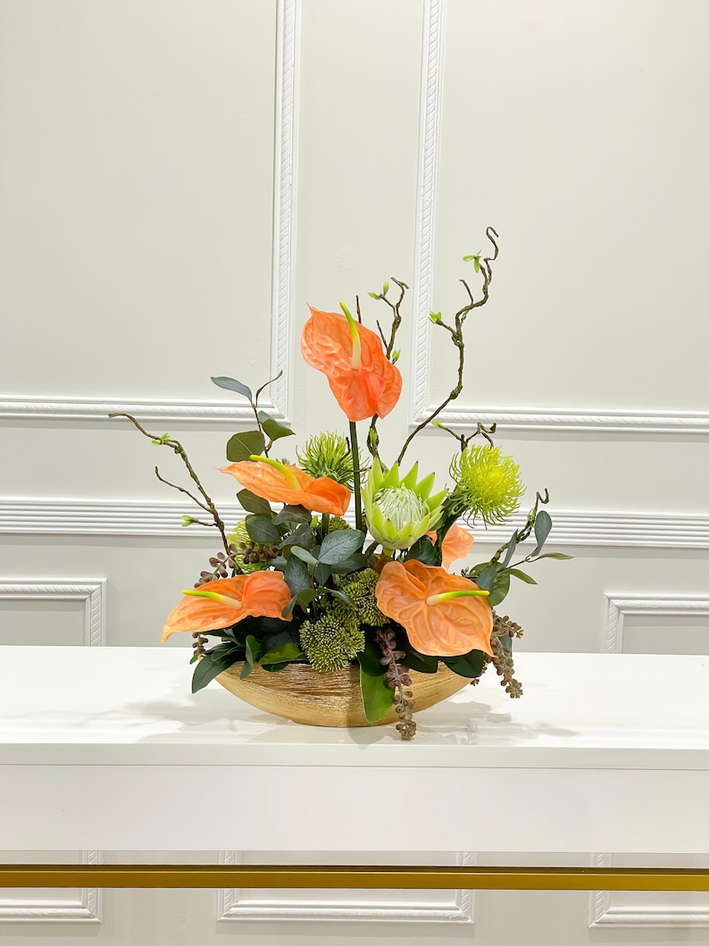 Large Exclusive Real Touch Anthurium Arrangement-french - Etsy