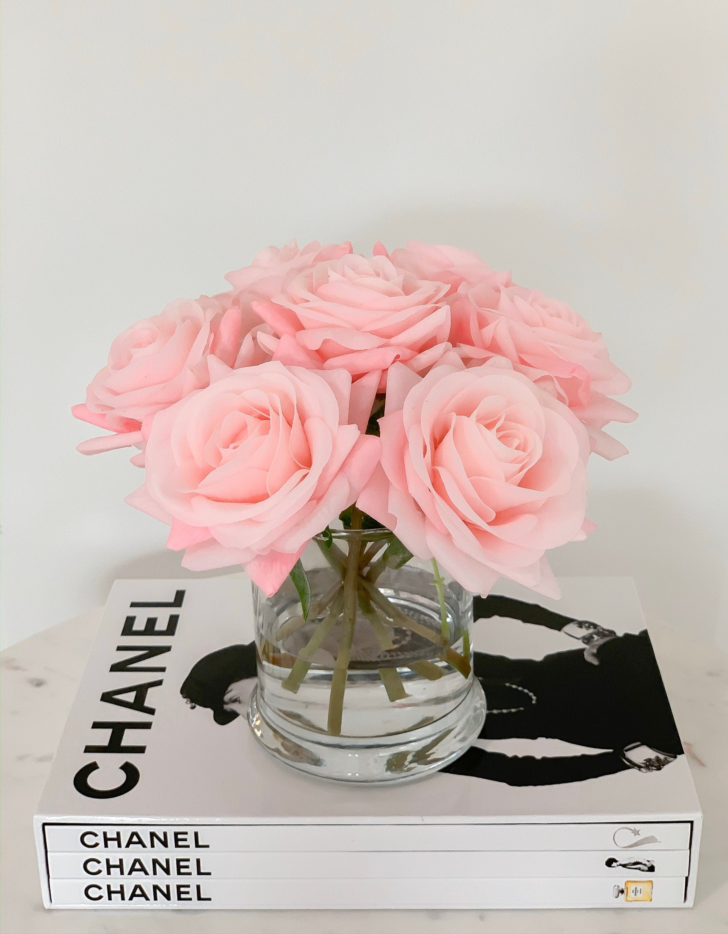 Real Touch Rose Floral Arrangement in Vase-floral - Etsy