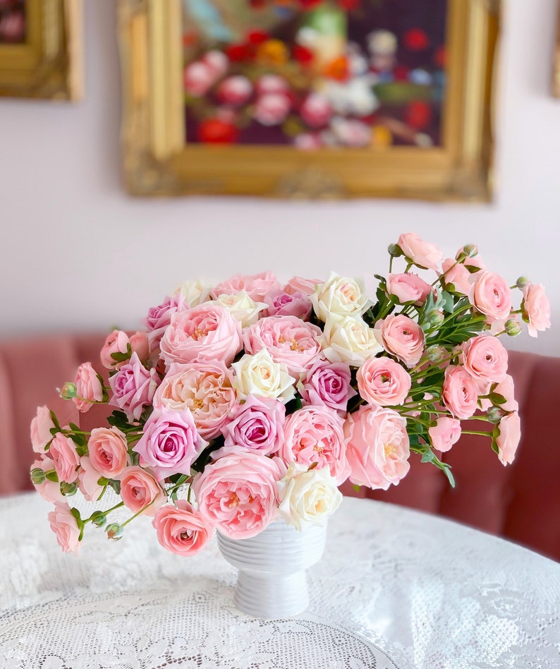 23 Large Real Touch Arrangement-Large Pink Real Touch | Etsy