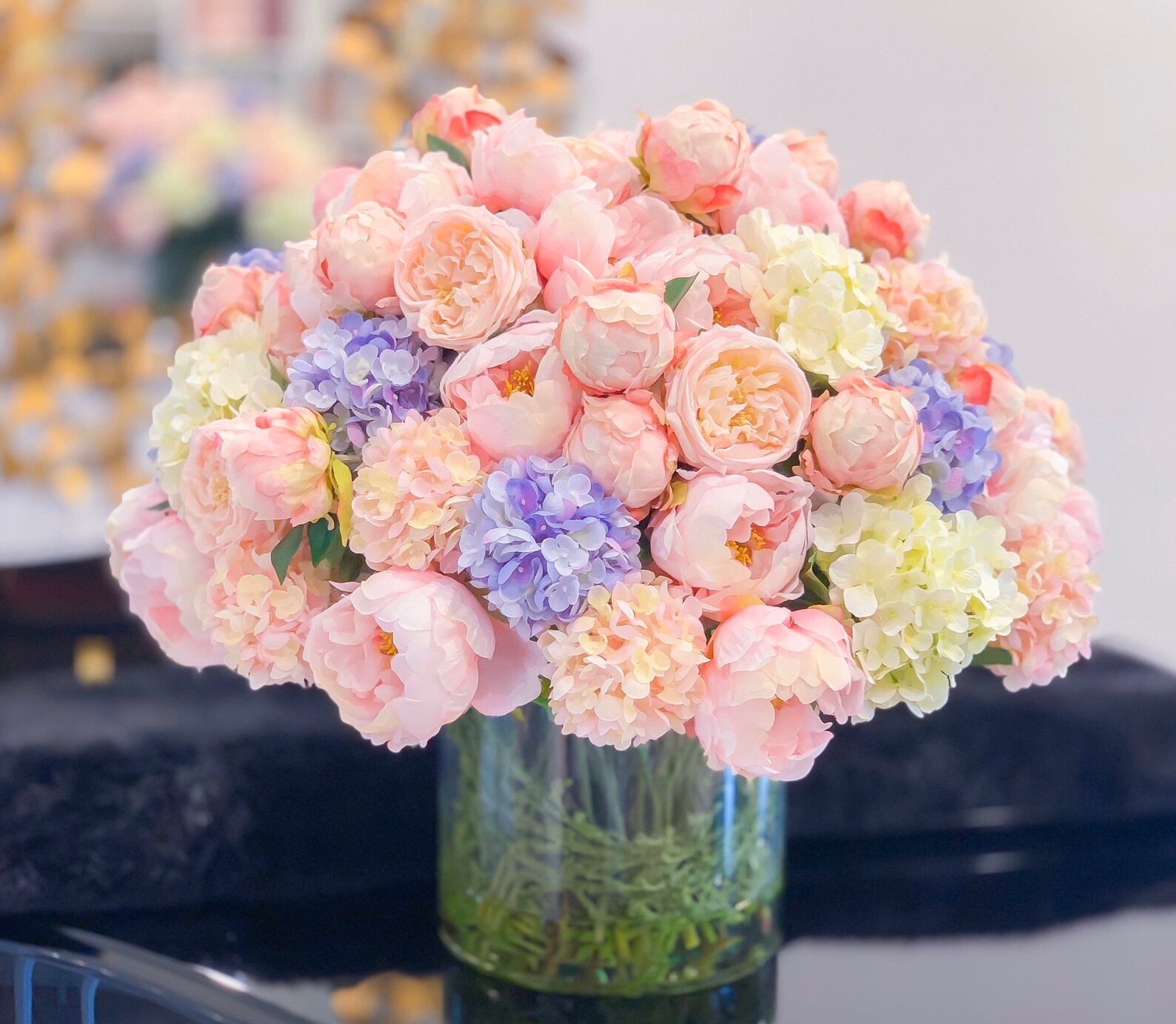 Set of 3 Table Centerpiece Arrangements-lobby Centerpieces-faux Flower ...